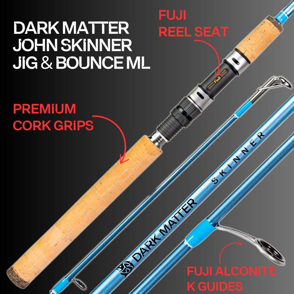 Dark Matter John Skinner Jig and Bounce Spinning Rods – Dark Matter Fishing